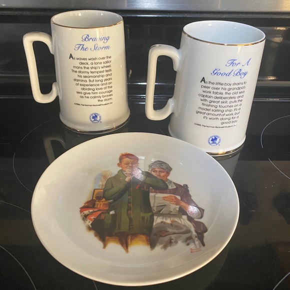 Norman Rockwell | Accents | Norman Rockwell Vintage Plate And Cup Set ...